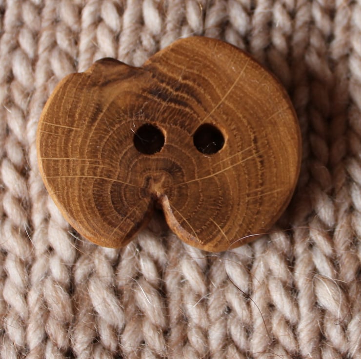 Big Handmade oak tree button - Folksy