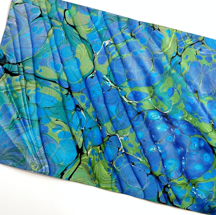 A4 Marbled paper sheet double marbled stone pat... - Folksy