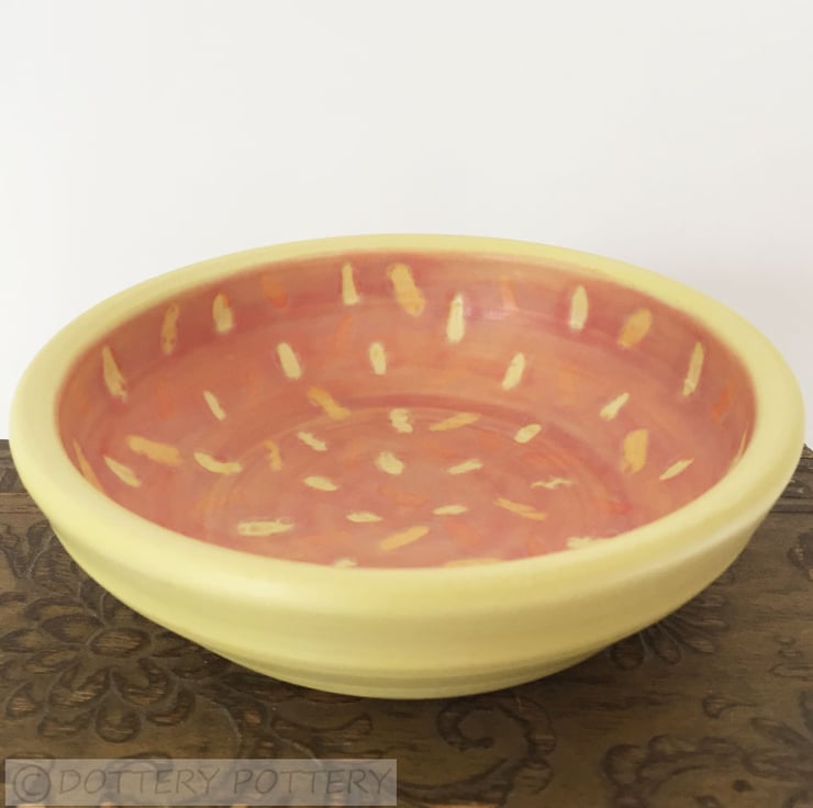 Ceramic yellow plate pottery saucer modern desi... - Folksy