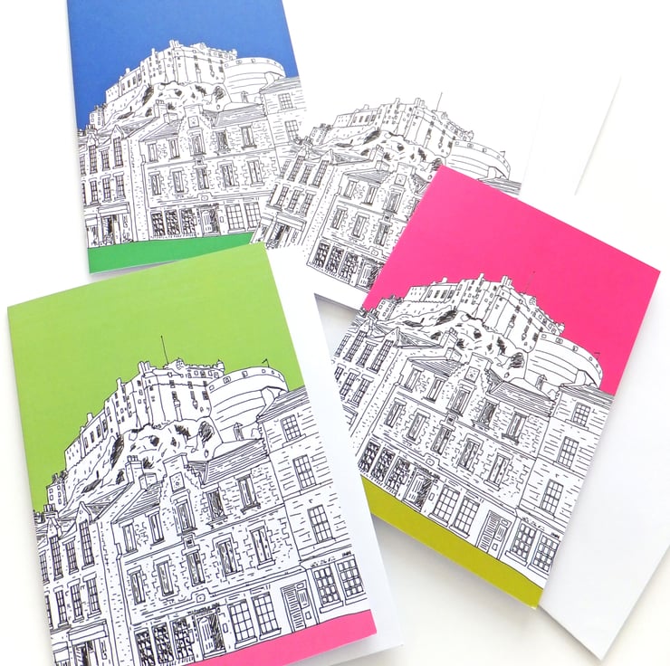 Edinburgh Castle Cards, stationery - Folksy