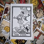 The Fool - printmaker tarot card lino print - Folksy