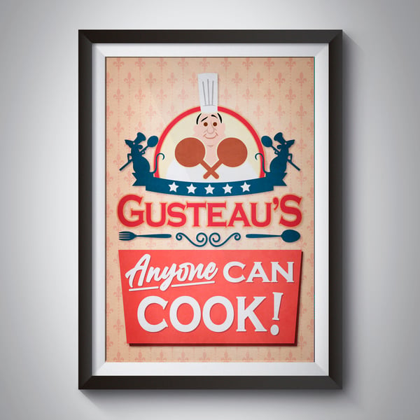 Ratatouille Gusteaus Restaurant Bar Sign Disney... - Folksy