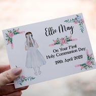 First Holy Communion Day Card, Holy Communion C... - Folksy