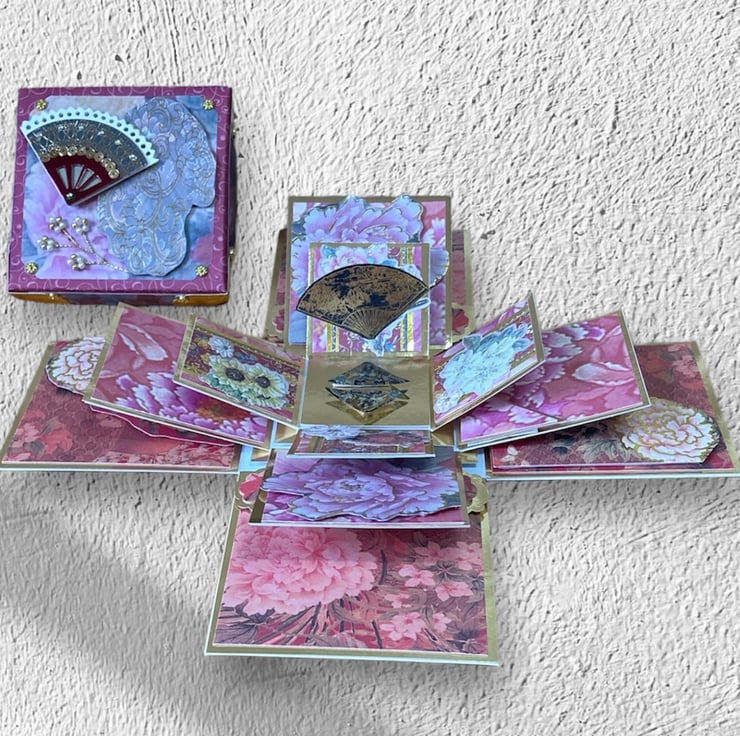 Japanese Inspired 3D Exploding Box Card. Explod... - Folksy