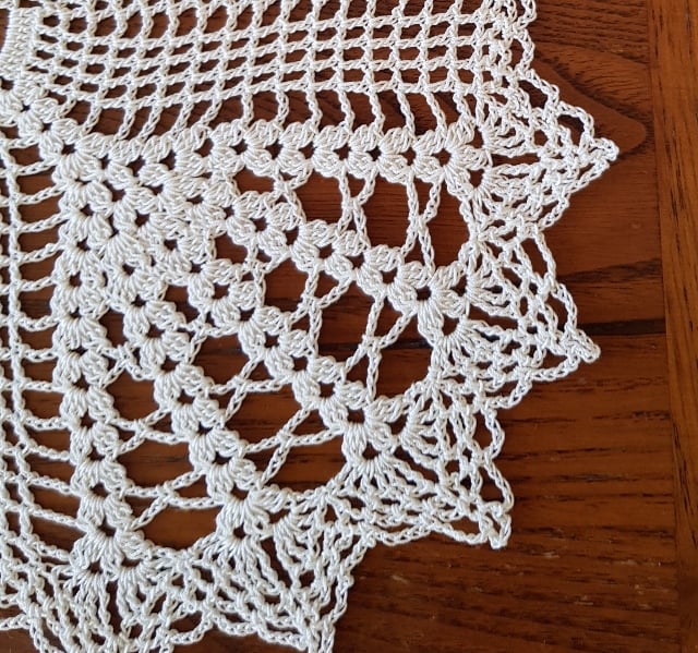 CREAM TABLE CENTREPIECE or DOILY HAND CROCHET i... - Folksy