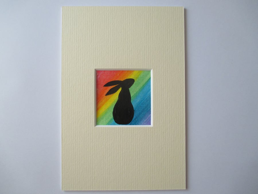 SALE Bunny Rabbit Rainbow Bridge Memorial Paint... - Folksy
