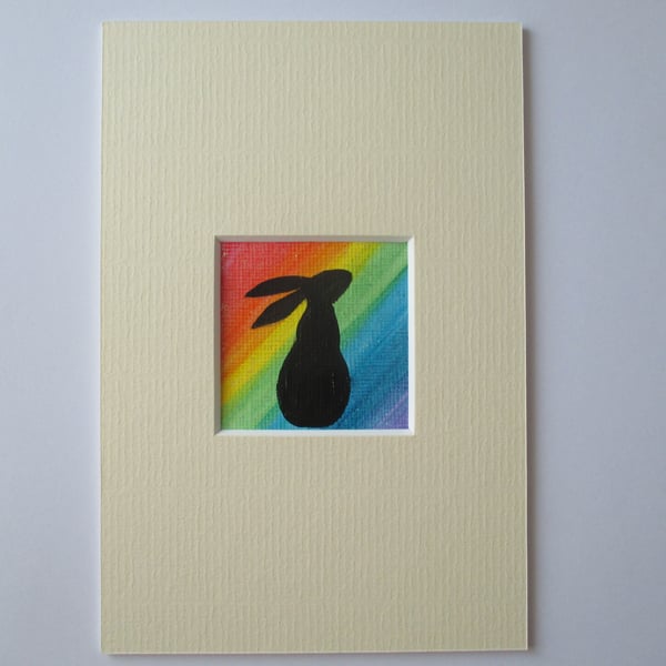 SALE Bunny Rabbit Rainbow Bridge Memorial Paint... - Folksy