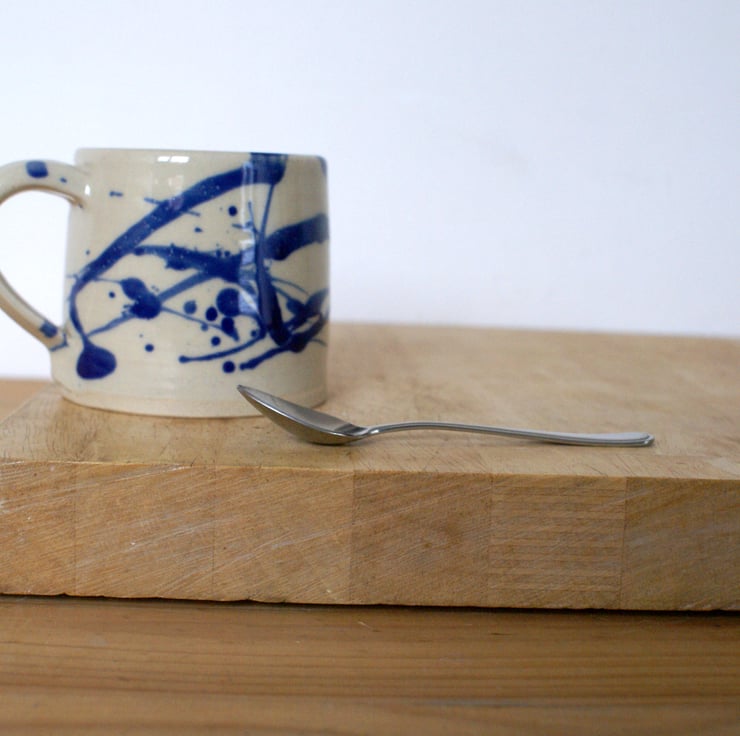 Straight sided white stoneware hand thrown pott... - Folksy