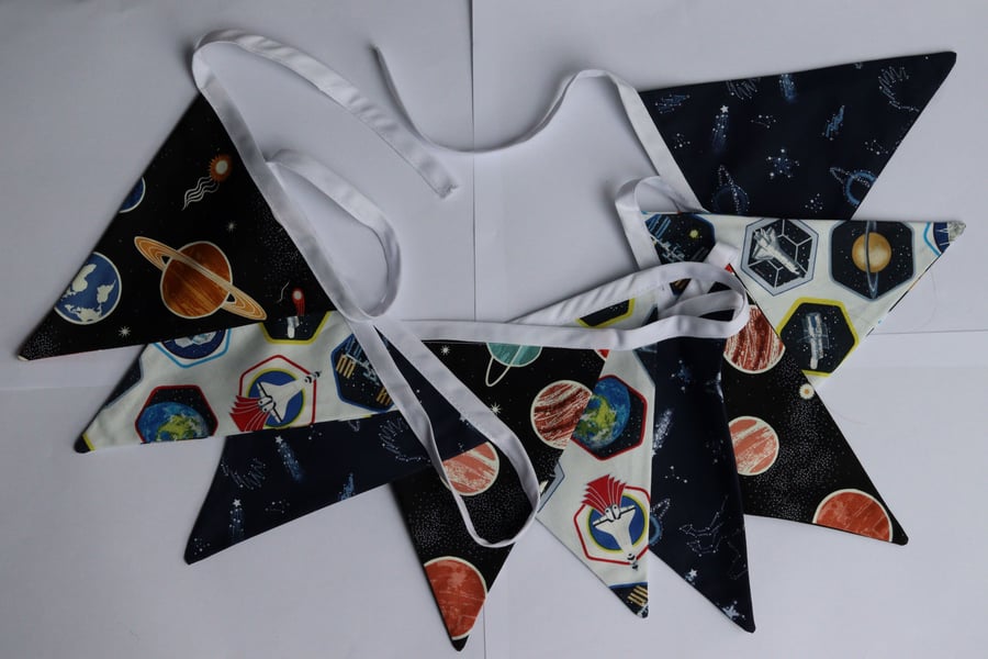 Bunting - space themed bunting, flags, party de... - Folksy