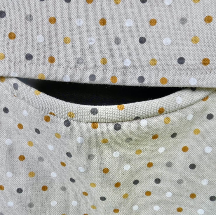 Peg bag in spot print fabric clothes pin bag - Folksy