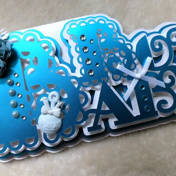 Luxury Handmade Baby Boy Word Card - Folksy
