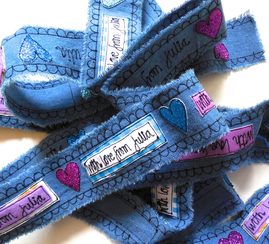 Special Order for J - Handmade Indigo Personali... - Folksy