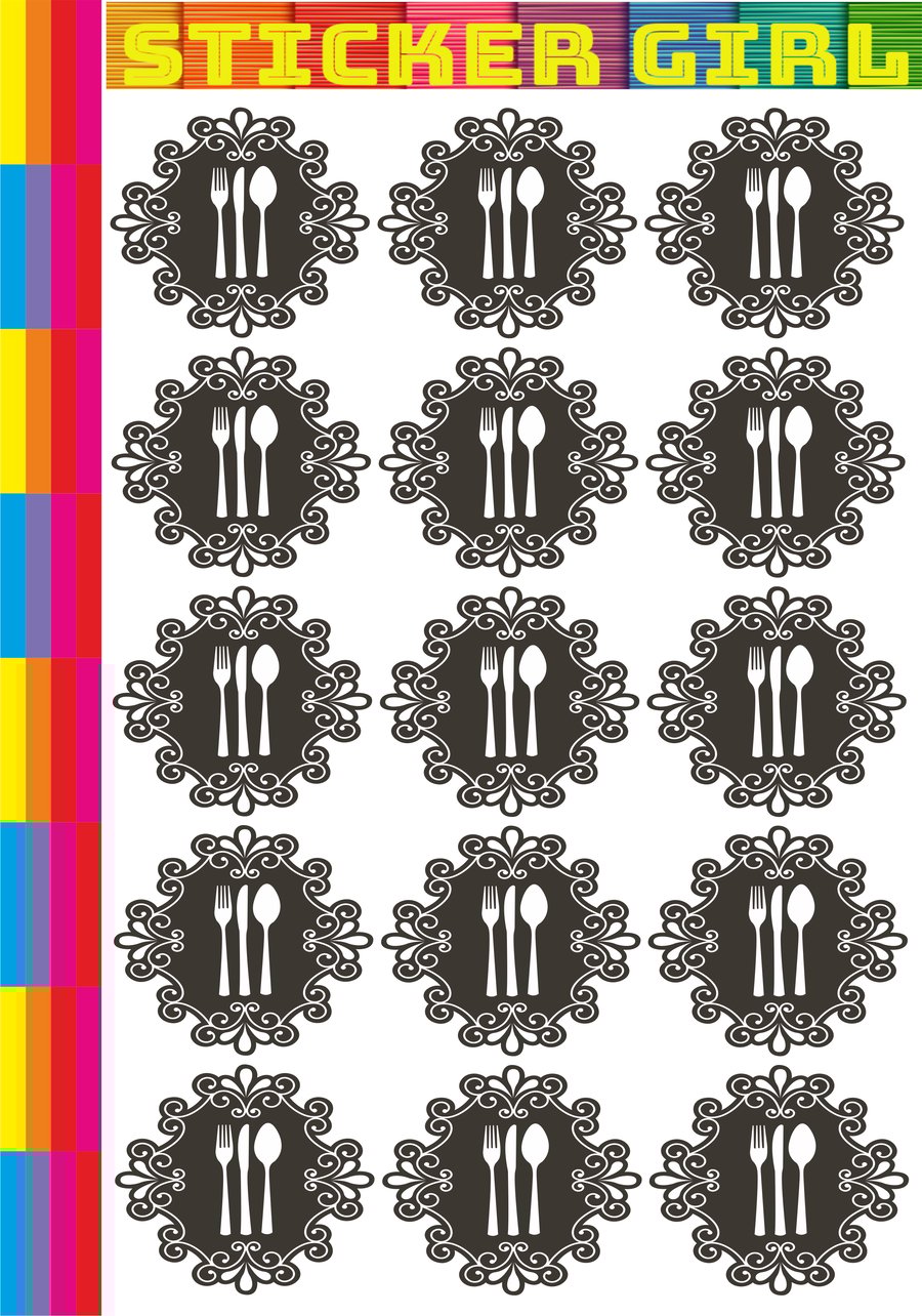 Dinner Meal Planner A4 Sheet of 15 stickers - ... - Folksy