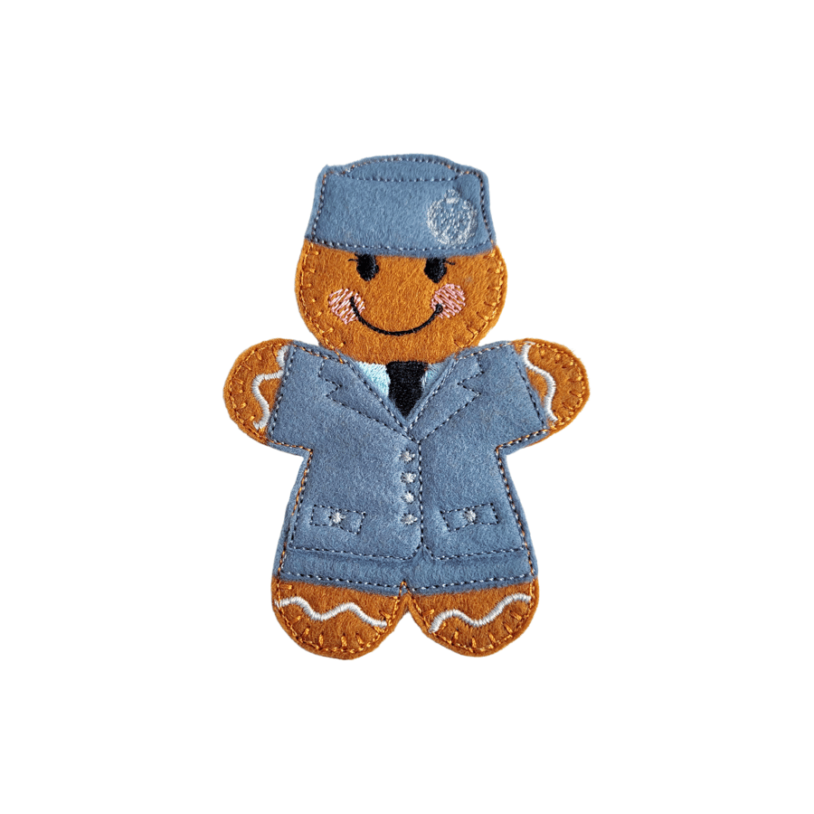 RAF Girl In Suit Gingerbread Character - Folksy