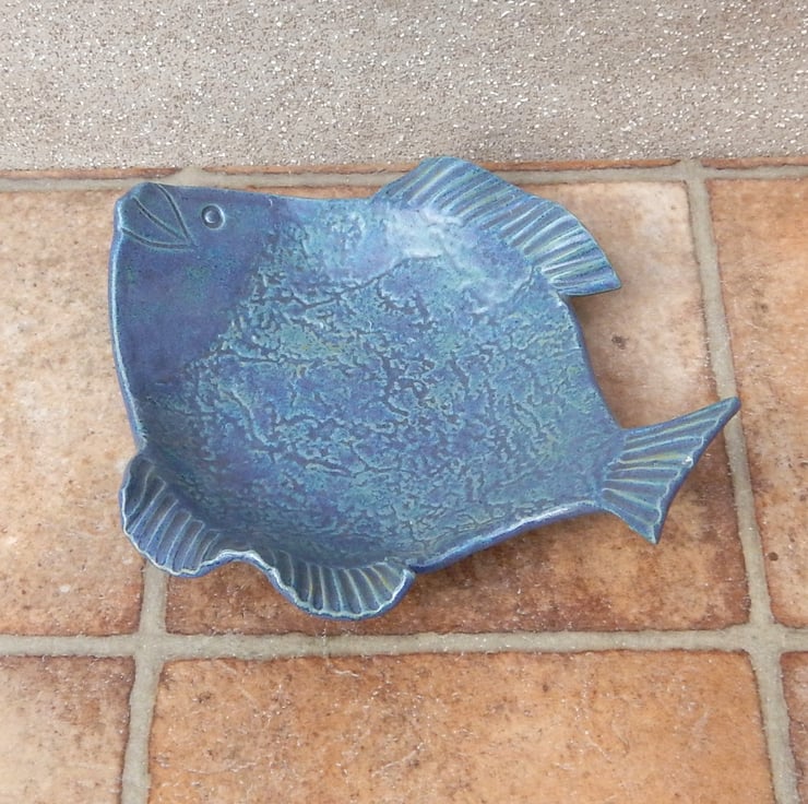 Fish dish bowl plate serving stoneware ceramic ... - Folksy