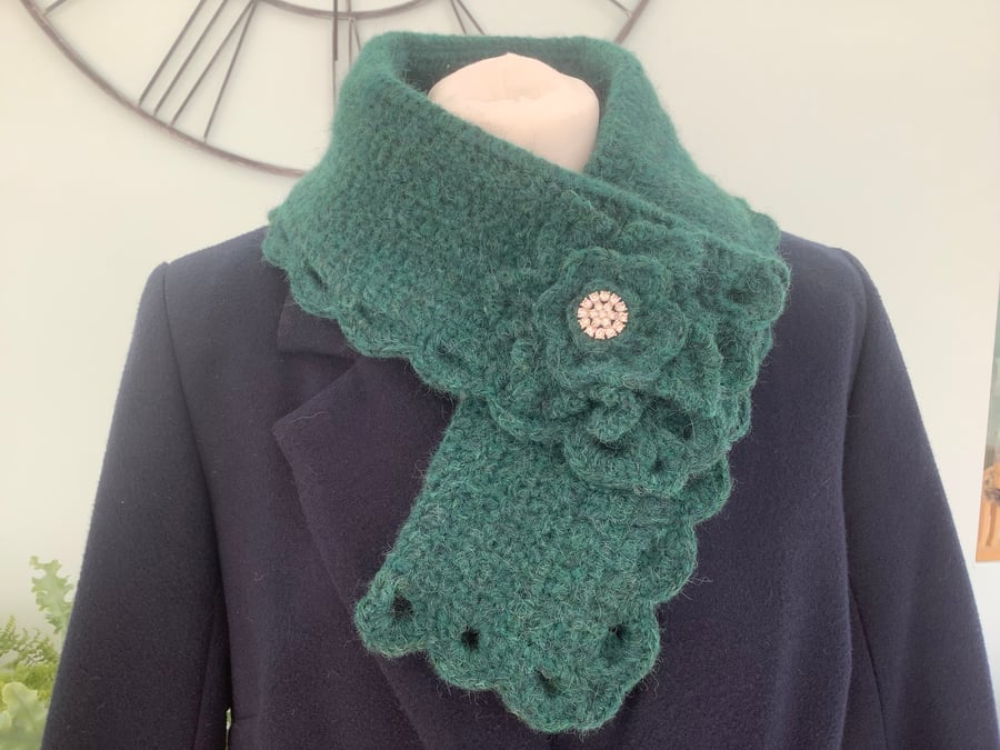 Neck Scarf with separate brooch. - Folksy