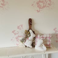 Hanging Vintage Butter Pat with Bunny - Folksy