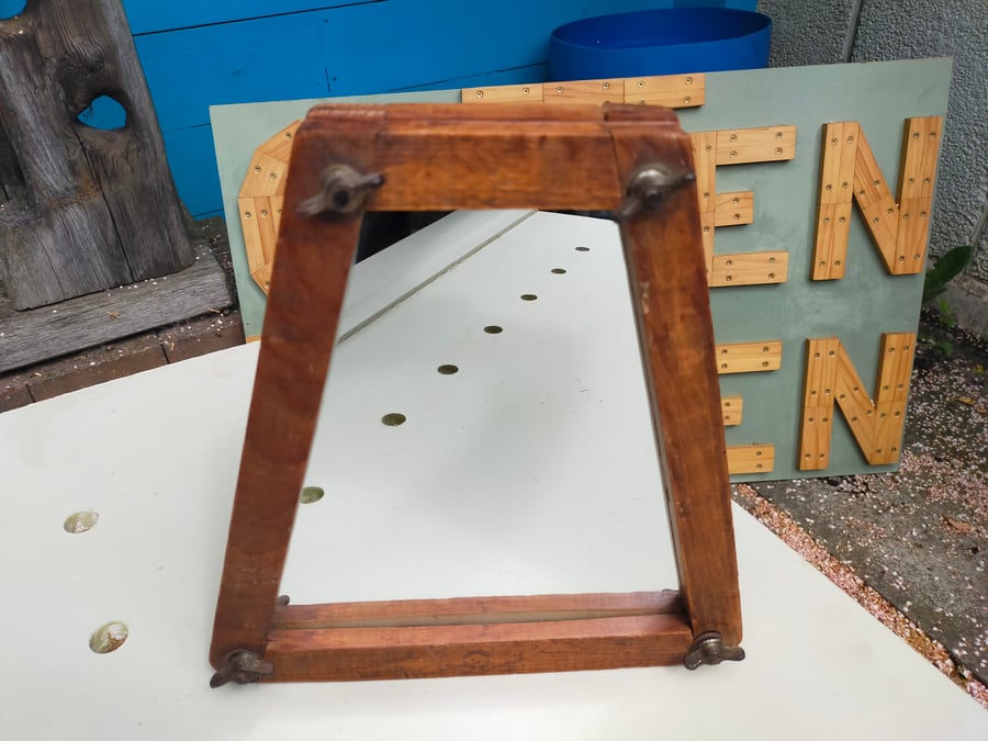 Vintage tennis racket press mirror - Folksy