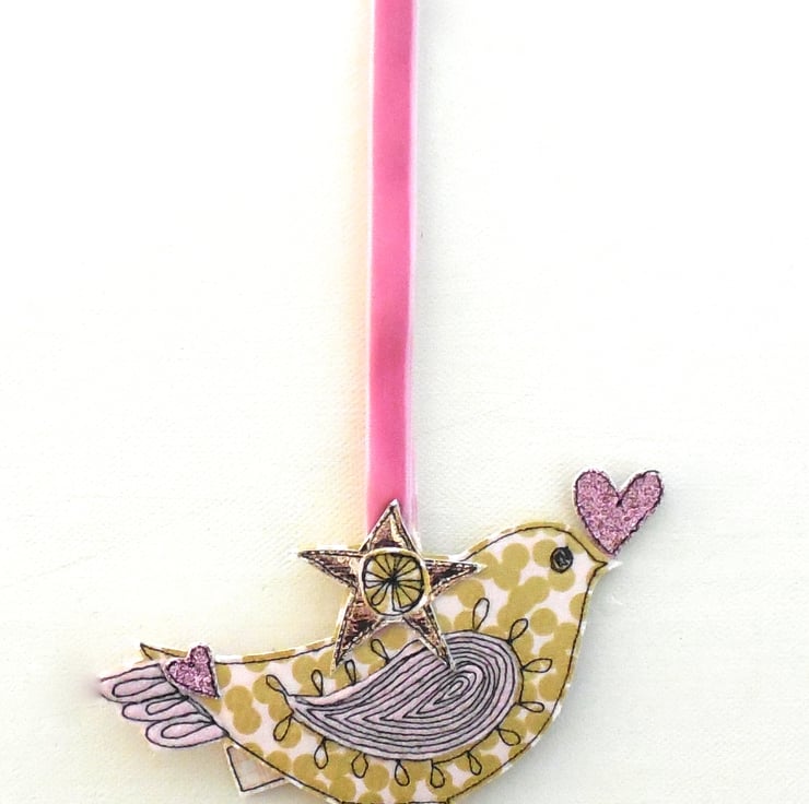 Welcome Little One Birdie in Pink - Folksy