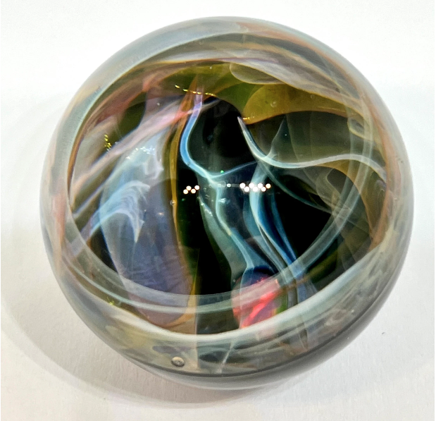 Handmade Lampwork Glass Gold & Silver Fumed... - Folksy