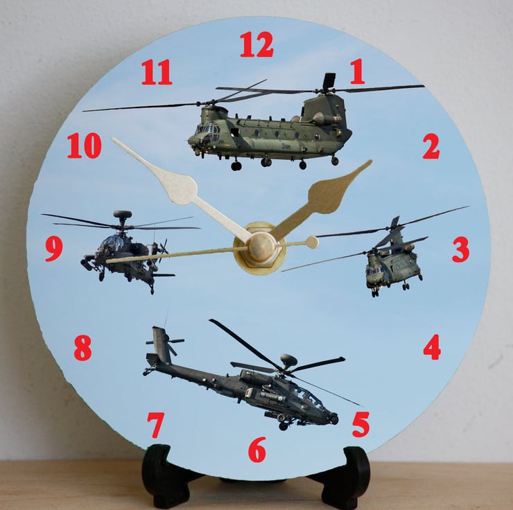 DIY 12cm Clock Kit Gift Set - Helicopters in a ... - Folksy