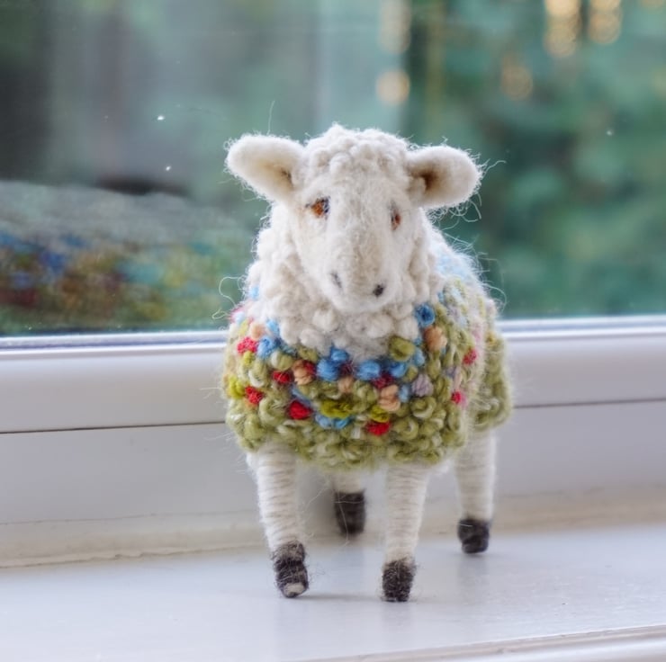 Needle Felted & Embroidered sheep - Folksy