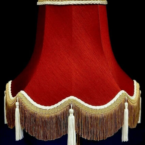 Burgundy Fabric Lamp shades Standard Lamps Tabl... - Folksy