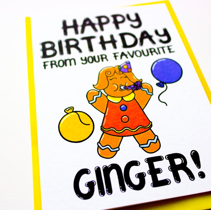 Birthday Card From A Ginger, Funny Birthday Car... - Folksy