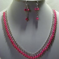 Flower and Pearl Jewellery Set - Folksy