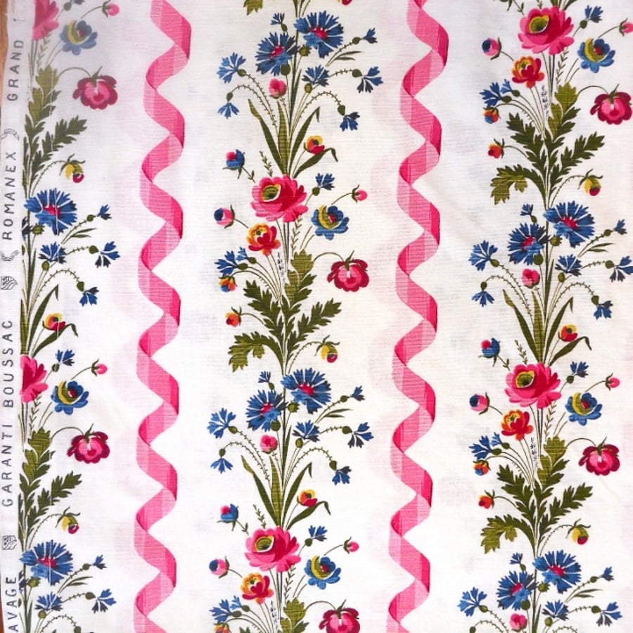 Pretty Pink Ribbon and Flowers French Vintage F... - Folksy