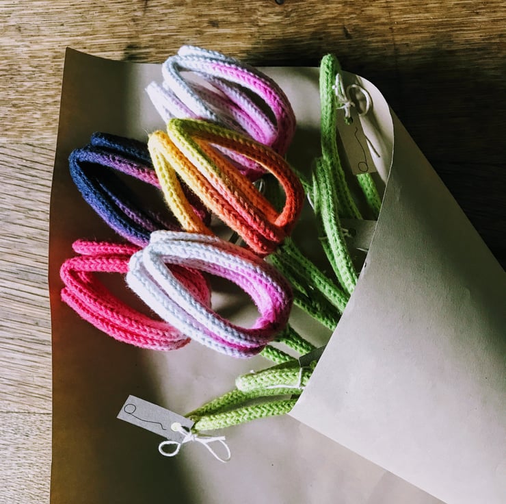 A Simple Spring Tulip - knitted, hand dyed stri... - Folksy