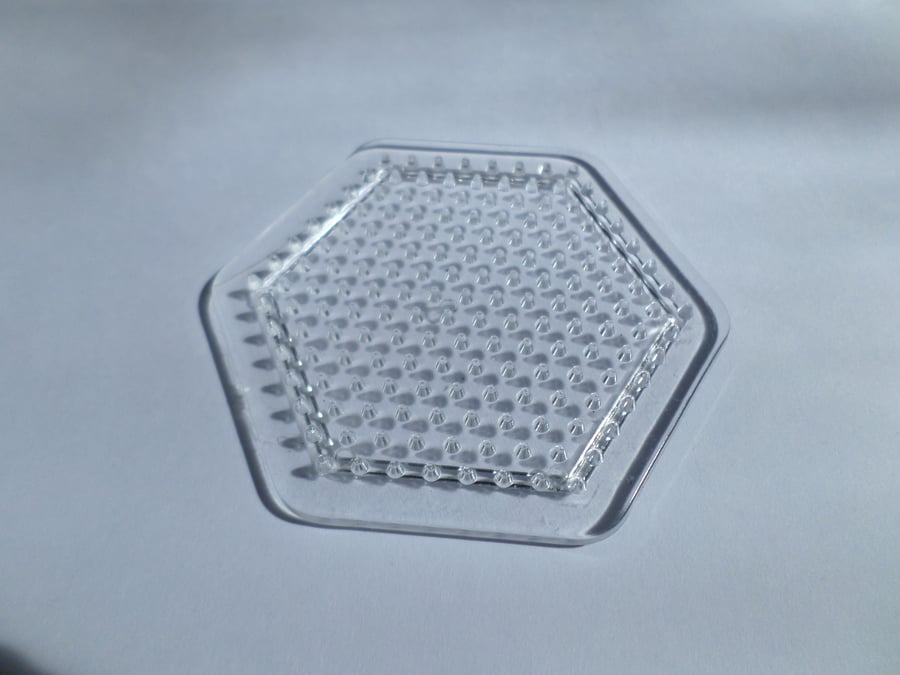 1 x Hot Fuse Bead Peg Board - 83mm x 74mm - Hex... - Folksy