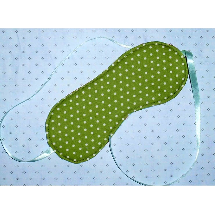 Eye mask green floral or spot - Folksy