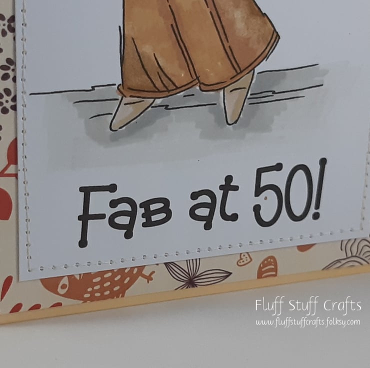 Handmade birthday card - Fab at 50! - Folksy