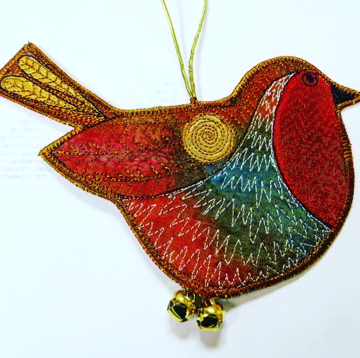 Festive Robin Hanging Decoration - Folksy