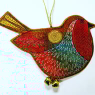 Festive Robin Hanging Decoration - Folksy