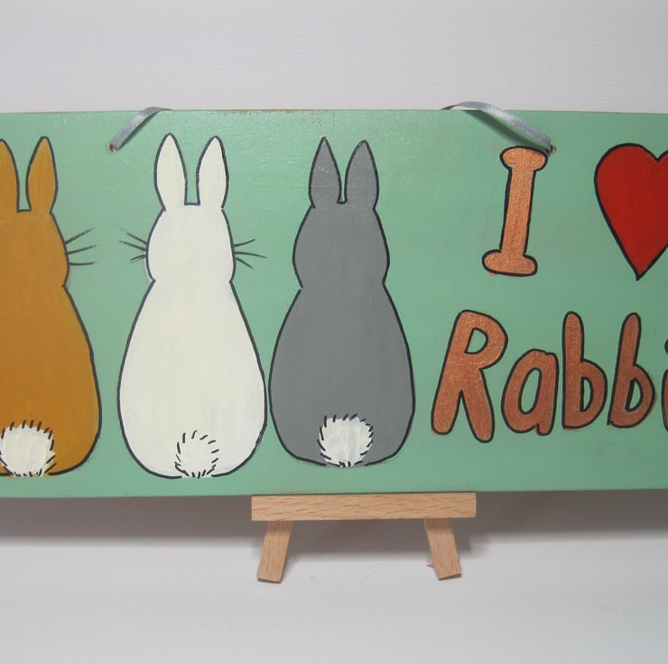 Bunny Rabbit Hutch or Shed Sign Painting - Folksy