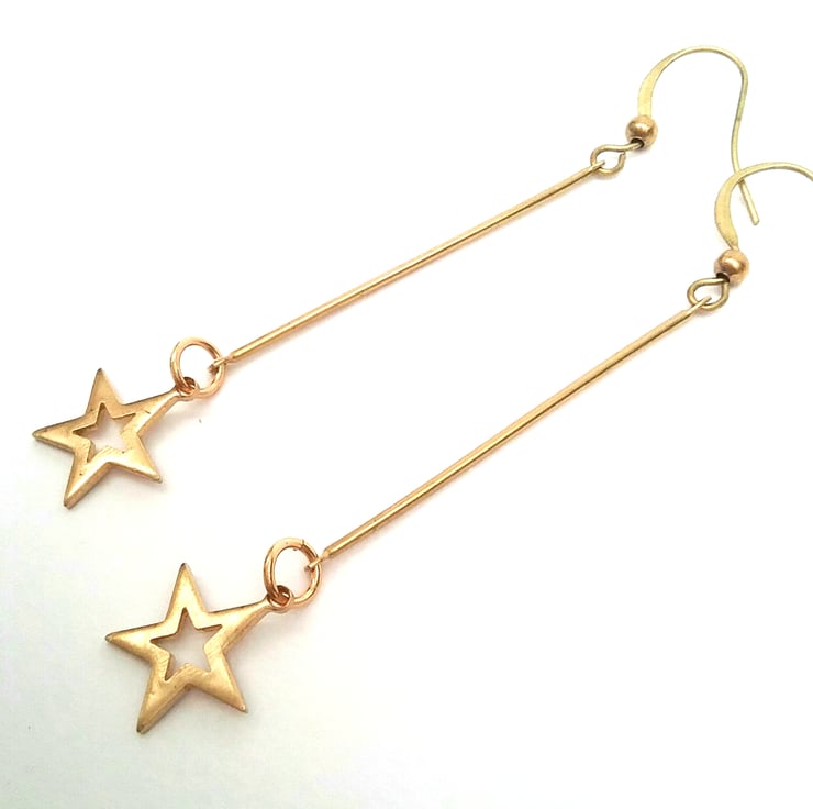 Raw Brass Boho Earrings - Folksy