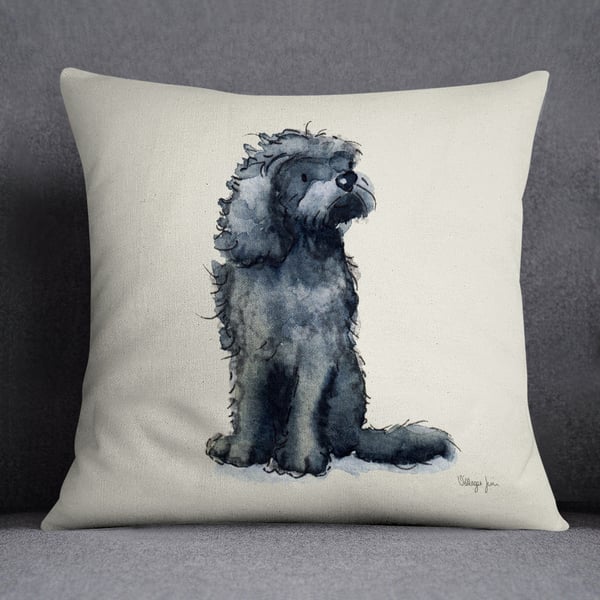 Cockapoo Black Cushion - Folksy