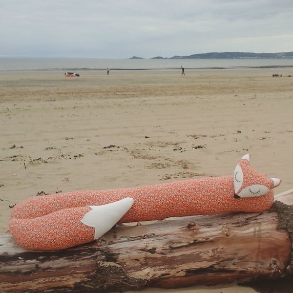 Fox draught excluder. 92cm in length. (36 in... - Folksy