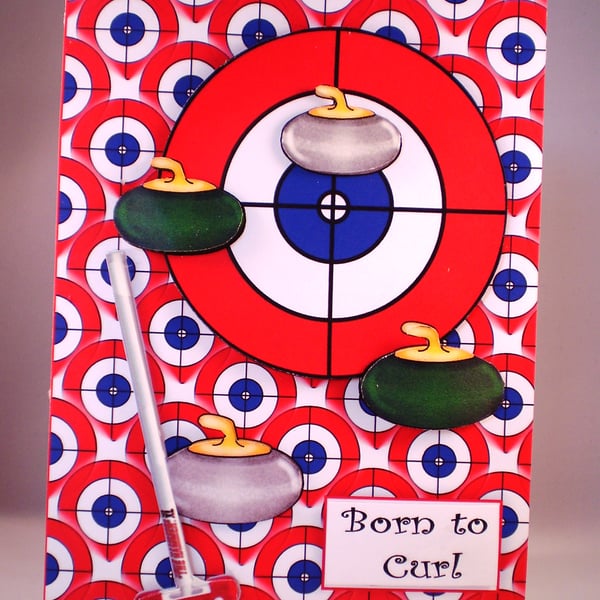 Handmade Curling Sport 3D Any Occasion Greeting... - Folksy