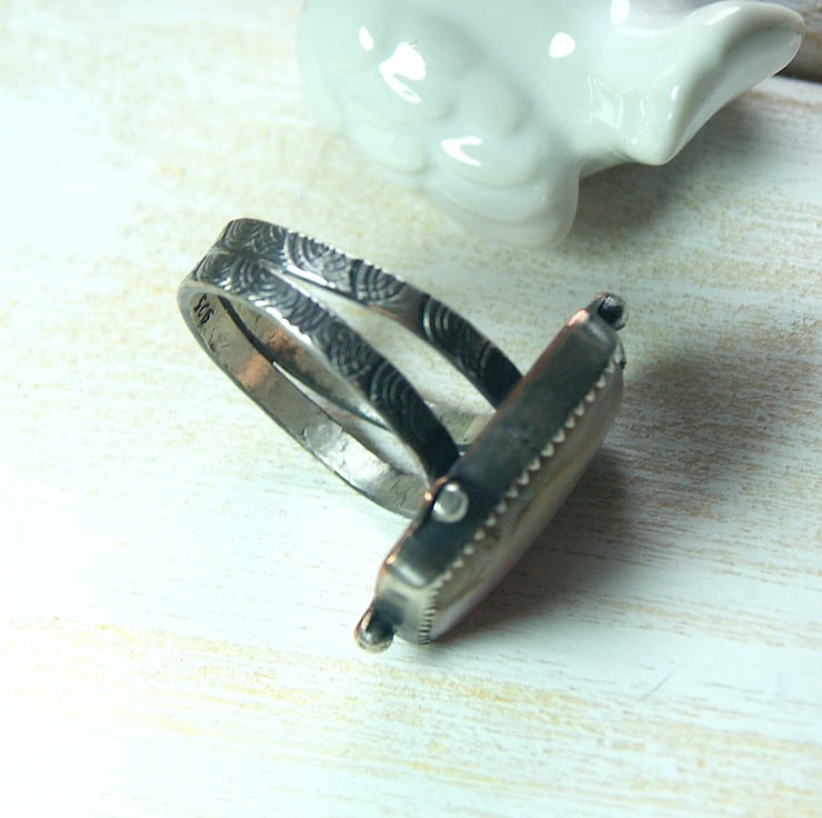 Peruvian Opal Ring, Pink Stone Ring, Handmade ... - Folksy