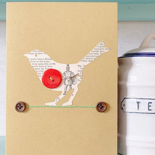 Robin Card. Hand Sewn Card. Christmas Card. Bir... - Folksy
