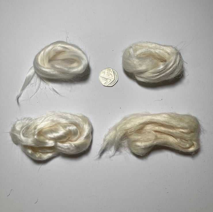 Bundle of various fibres for felting or fibre art - Folksy