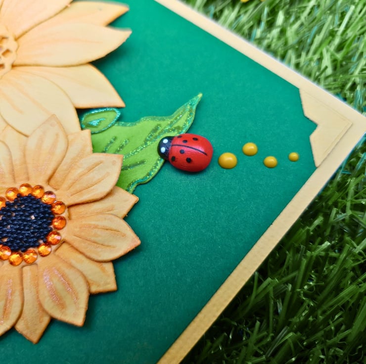 Sending You A Smile Sunflower Greeting Card in ... - Folksy
