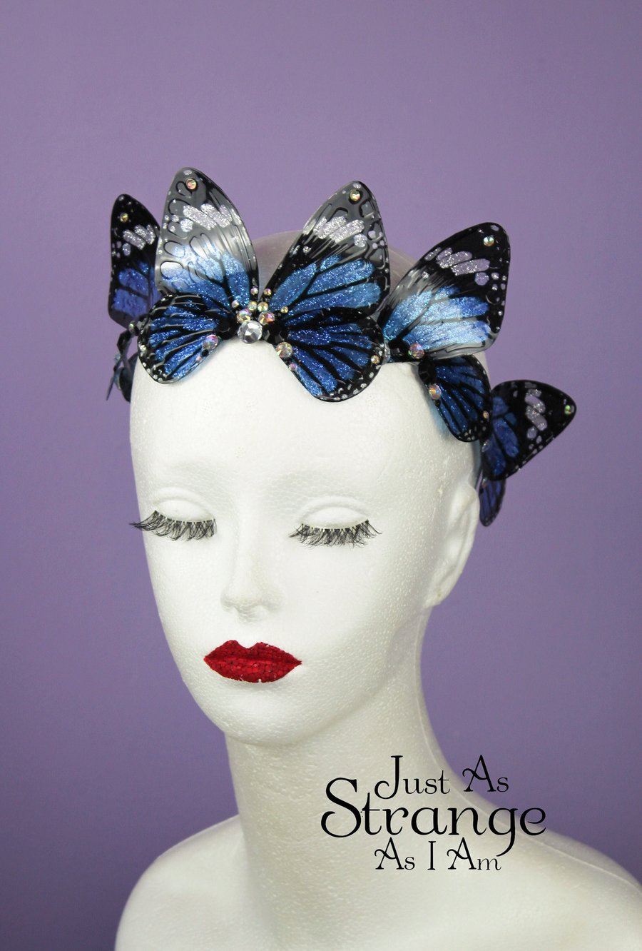 READY TO SHIP - Enchanting Blue and Black Monar... - Folksy