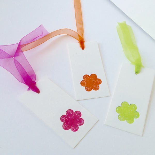 Gift Tags,Message Tags,Pack of Six,Blossom Shap... - Folksy