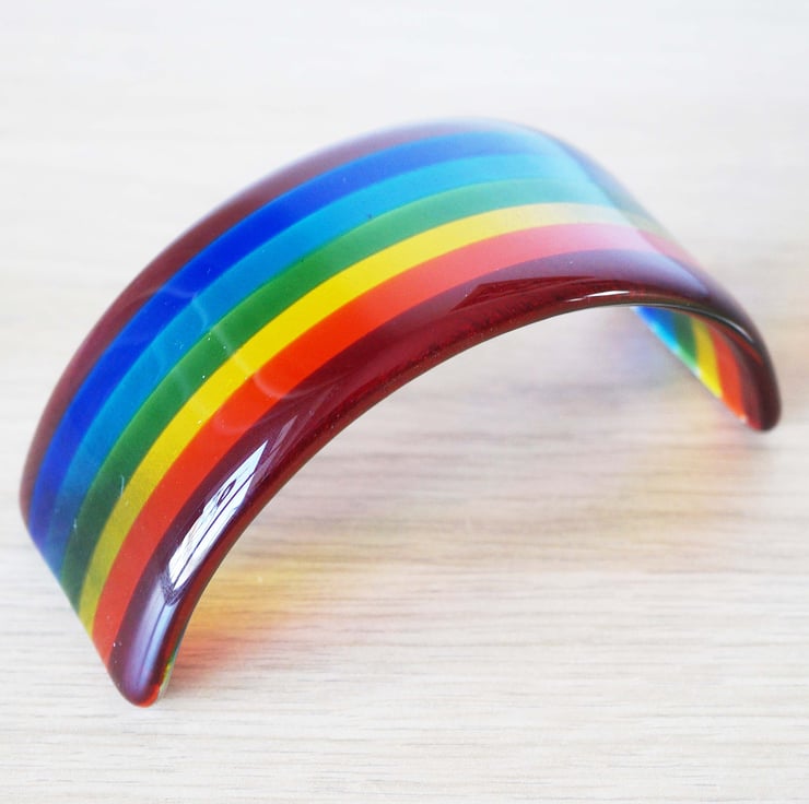 Fused Glass Rainbow Bridge,Rainbow Arch,Pet Mem... - Folksy