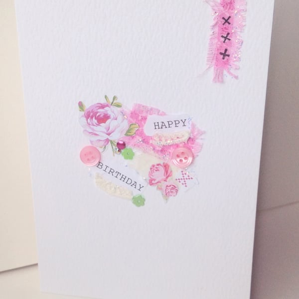 Collage Design Open Greeting Card,Can Be Person... - Folksy