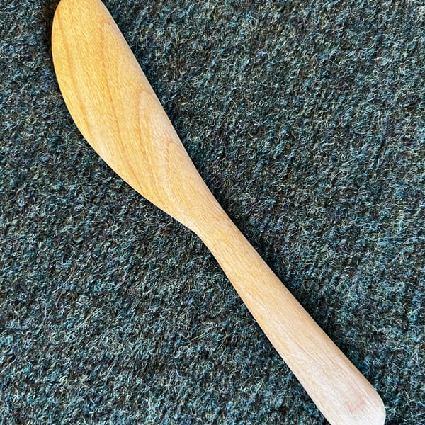 Cherry wood butter knife - Folksy